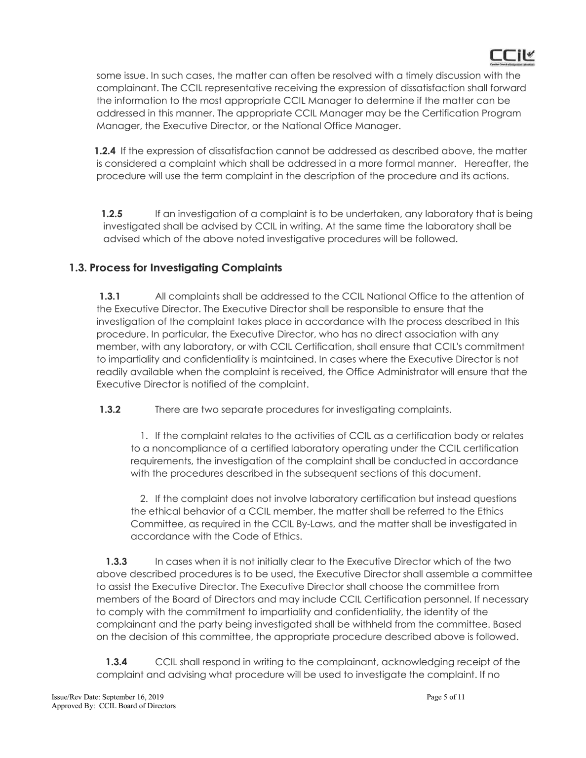 Handling Complaints - CCIL